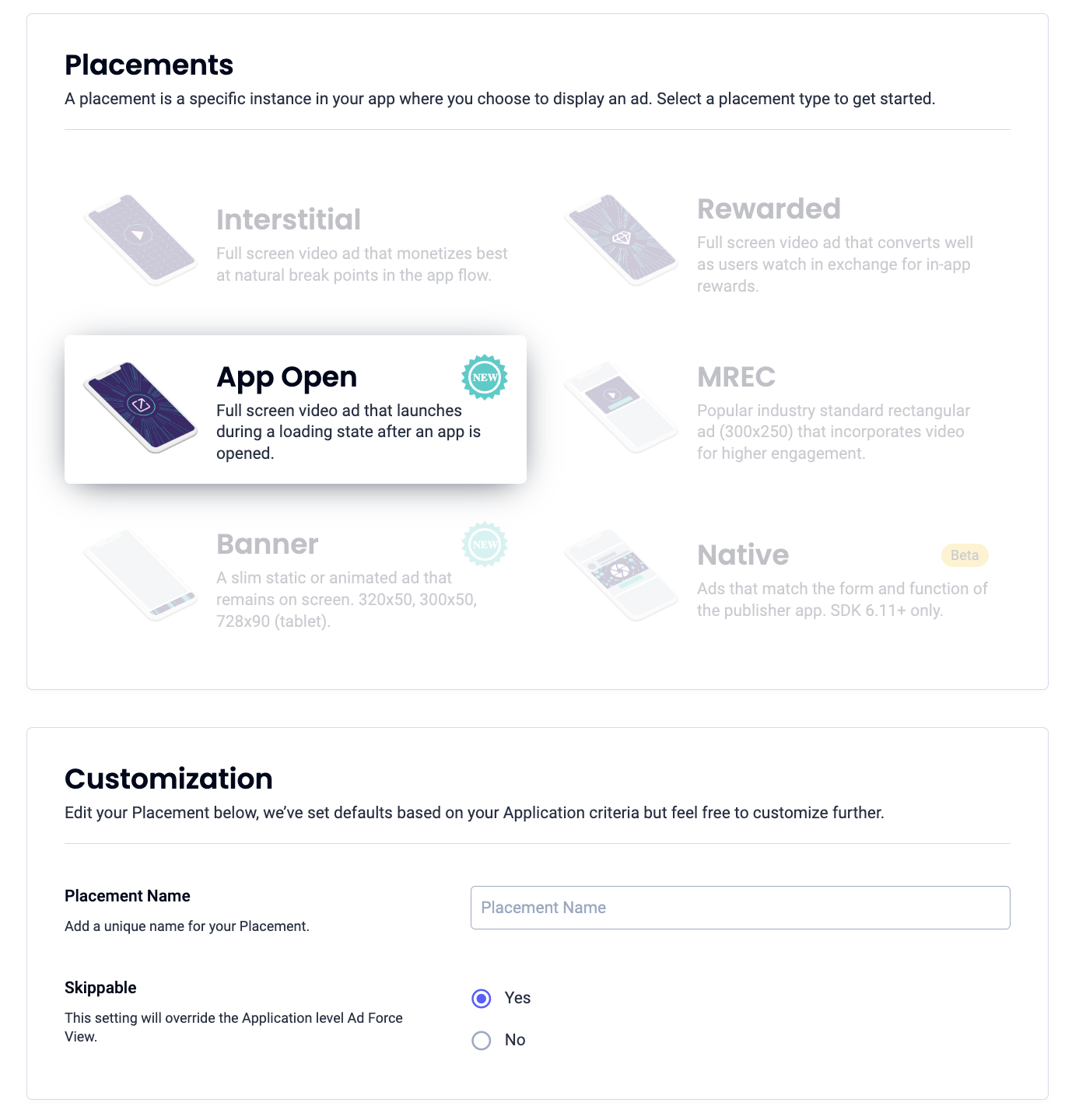 Create or Edit a Placement – Help Center